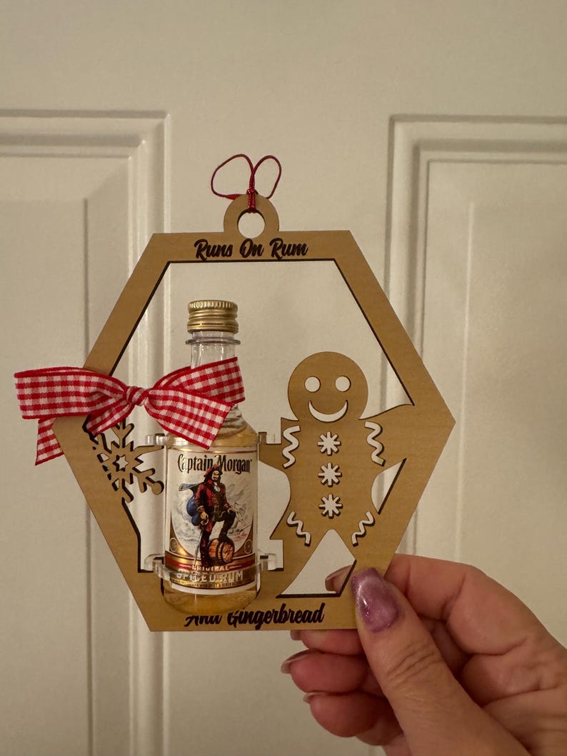 Handcrafted Engraved Wooden Alcohol Shooter Christmas Ornaments ...