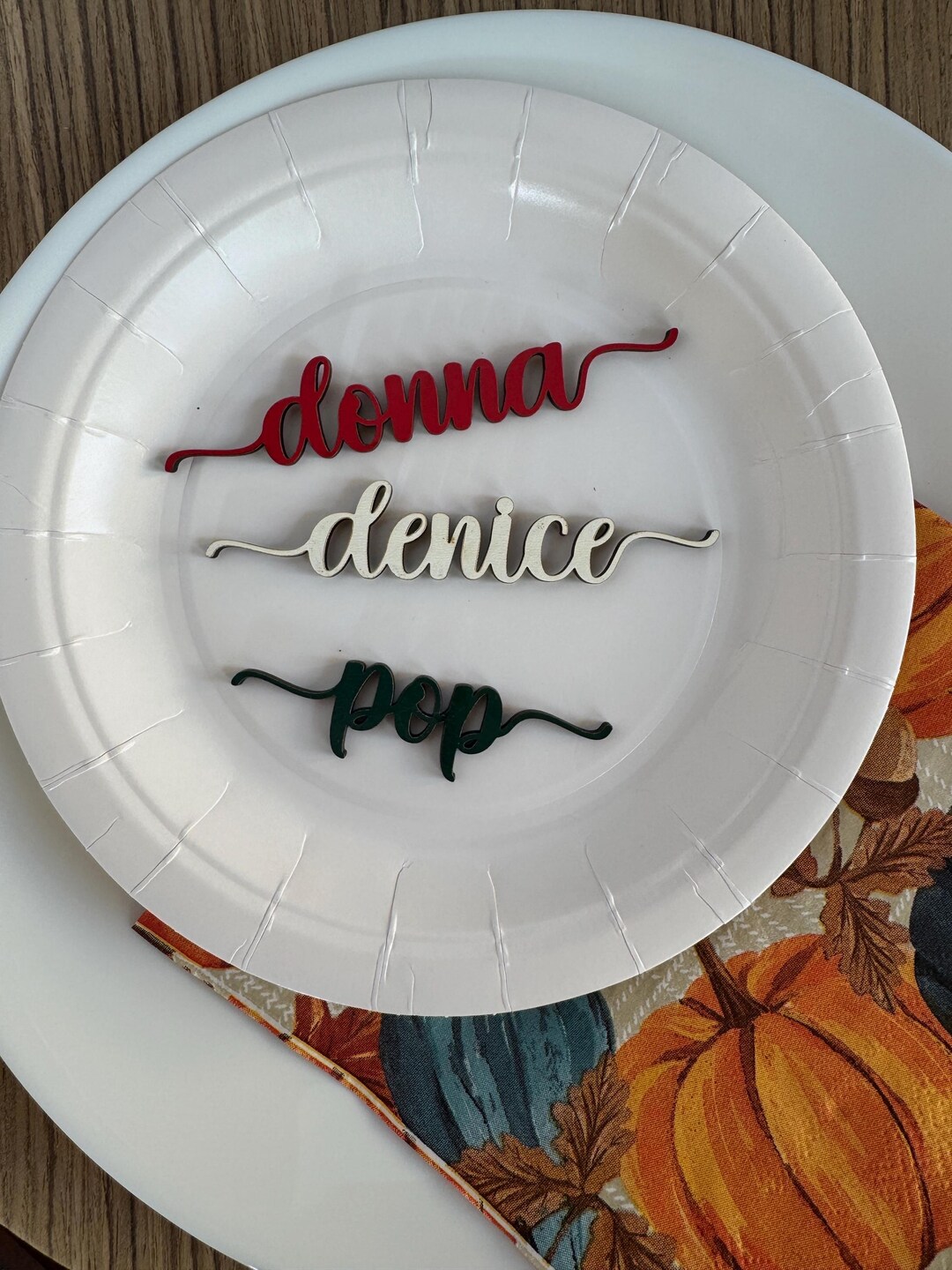 Custom Plate Name Tags, Individualized Table Settings - Etsy