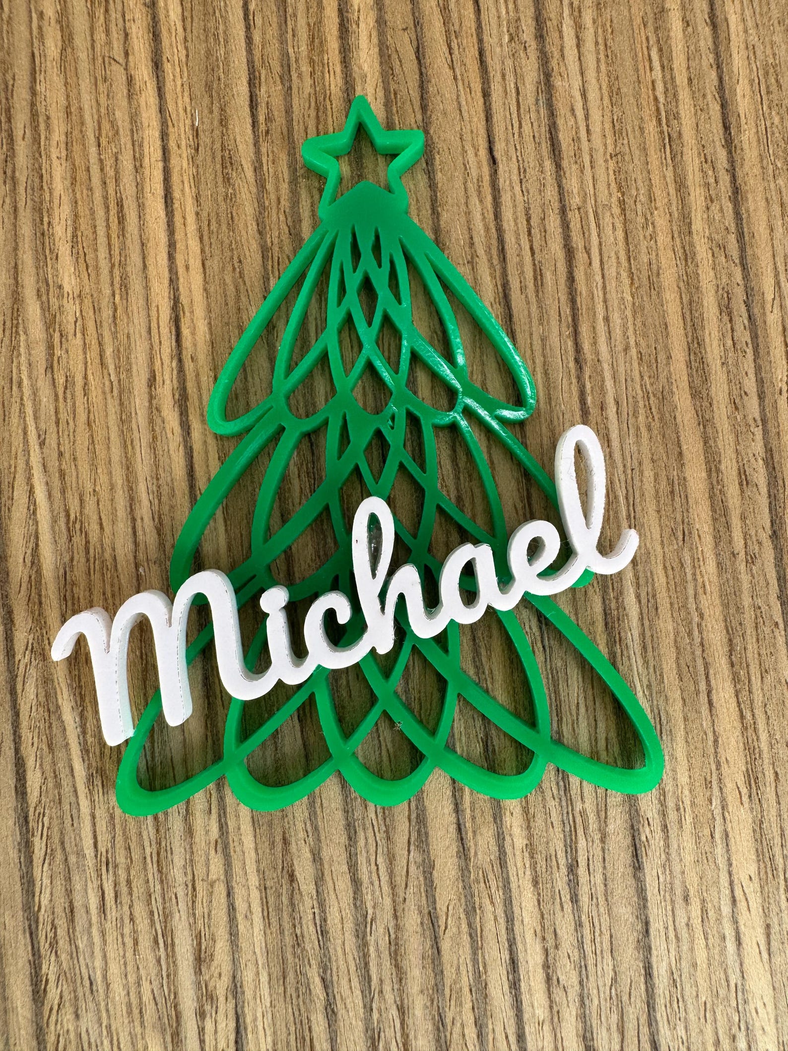 Custom Christmas Tree Place Setting - Personalized Holiday Table Decor ...