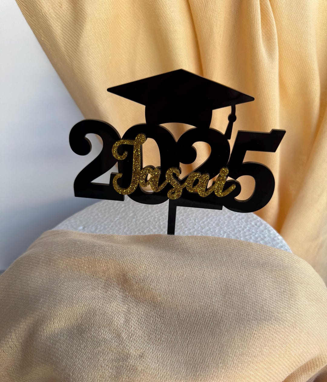 Personalized Graduation Cap Cake Topper - Custom Name & Year - Layered ...