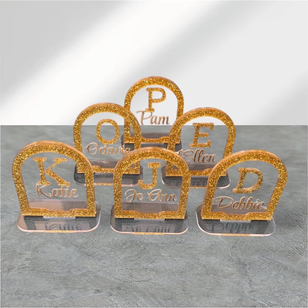 Elegant Personalized Acrylic Place Settings for Weddings - Customized ...