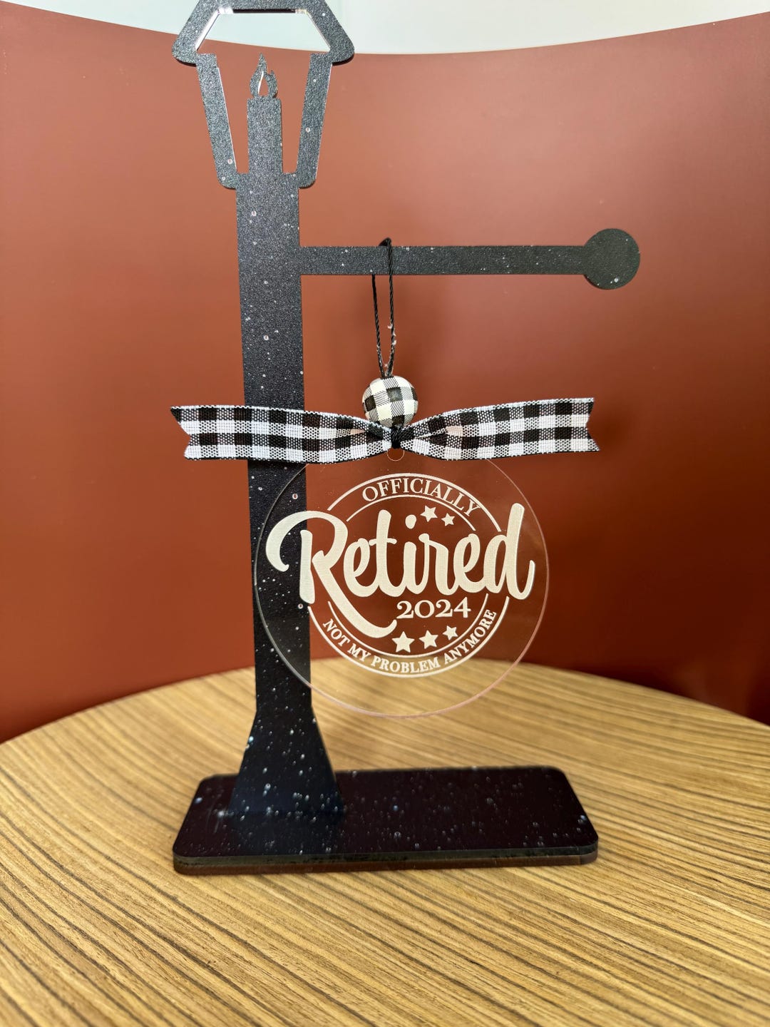 Acrylic Retirement Ornament With Year - Unique Decor Gift - Etsy