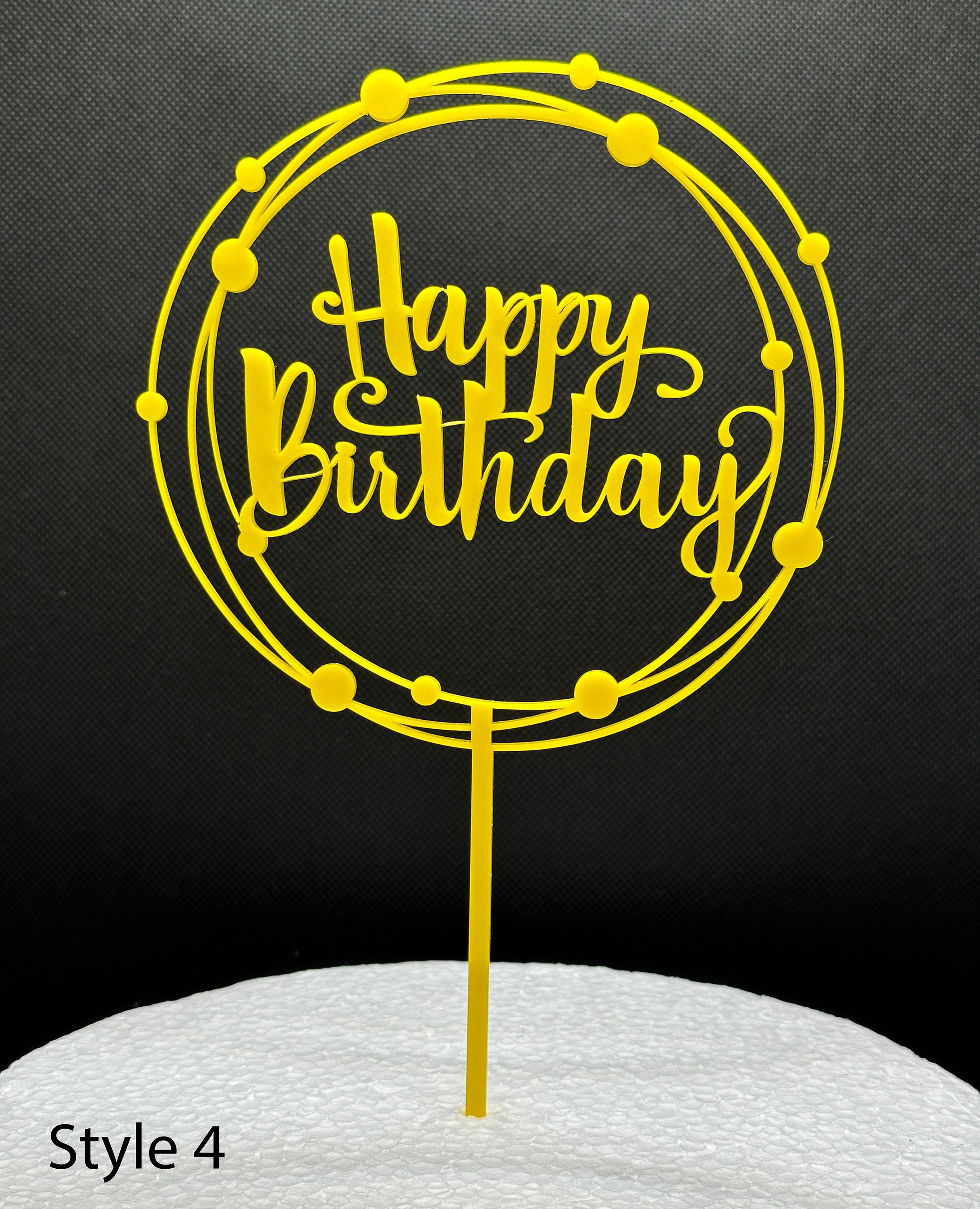 Happy Birthday Cake Toppers - Etsy