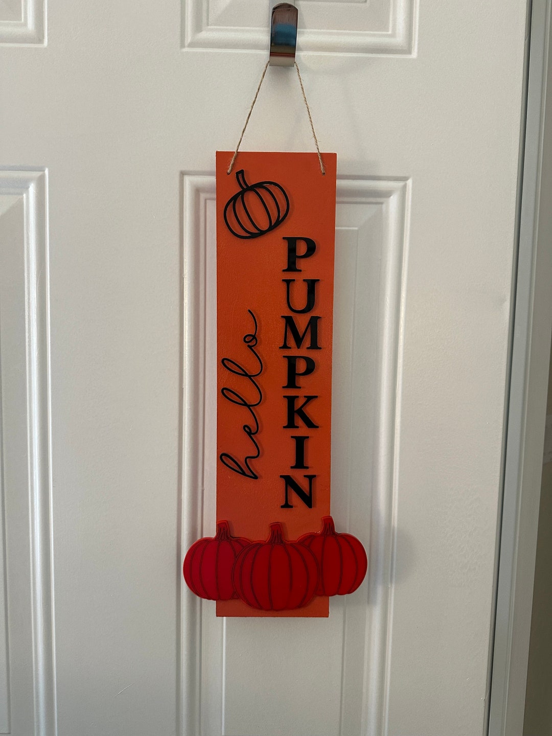 Hello Pumpkin Sign, Wall Decor, Door Sign - Etsy