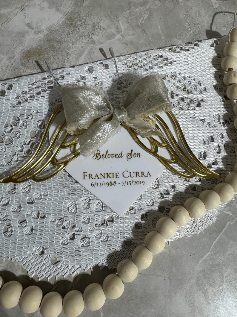 Custom Heart Memorial Tribute - Handmade Acrylic Ornament - Etsy