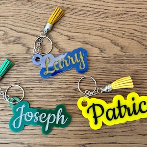 Personalized Engraved Name Keychain or Backpack Clip in Script - Etsy