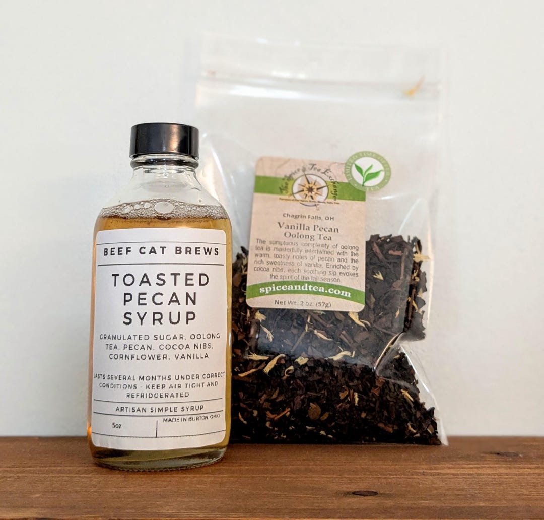 Toasted Pecan Syrup 5oz- Artisan Simple Syrup - Etsy