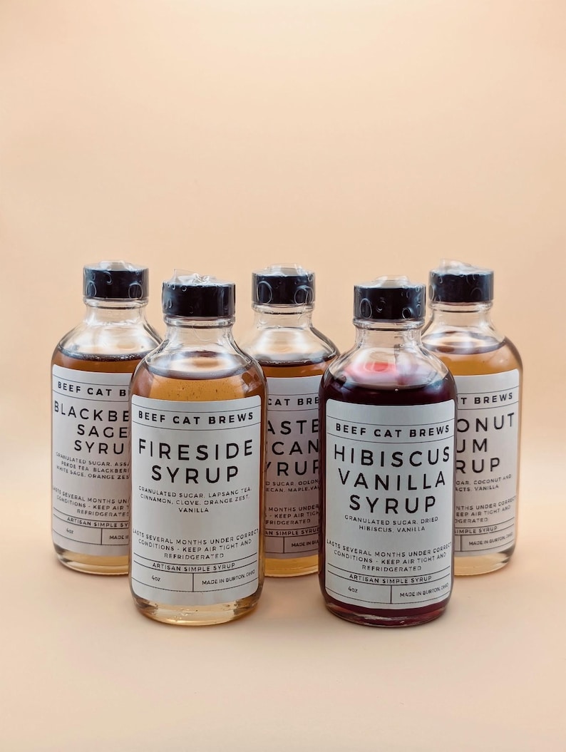 Artisan Simple Syrups 4oz - Complete Collection - Etsy