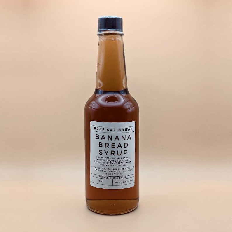 Banana Bread Syrup 10oz - Artisan Simple Syrup - Etsy