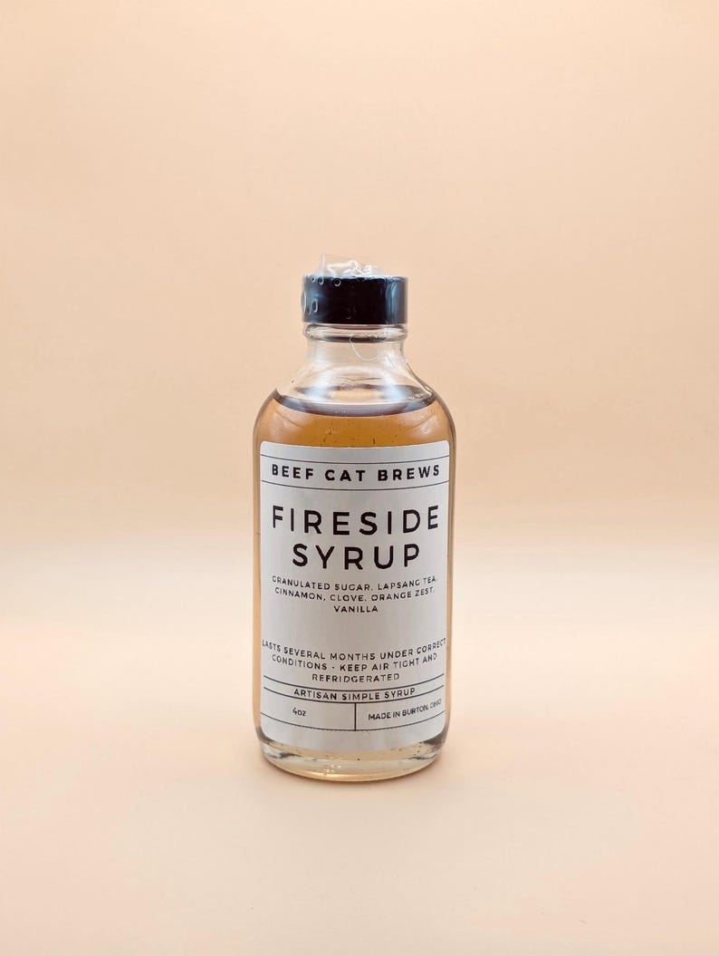 Fireside Syrup 4oz - Artisan Simple Syrup - Etsy