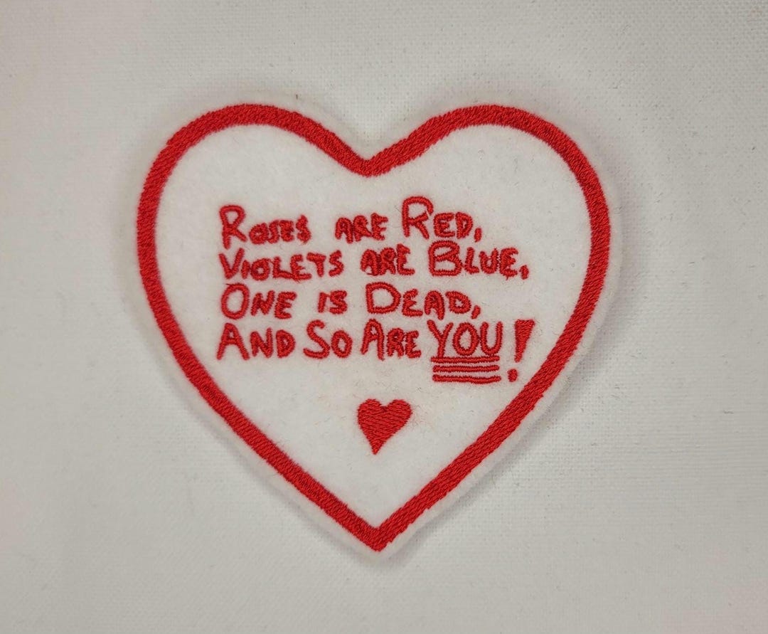 Valentine Note - My Bloody Valentine - Embroidered Sew-on/ DIY Patch - Etsy