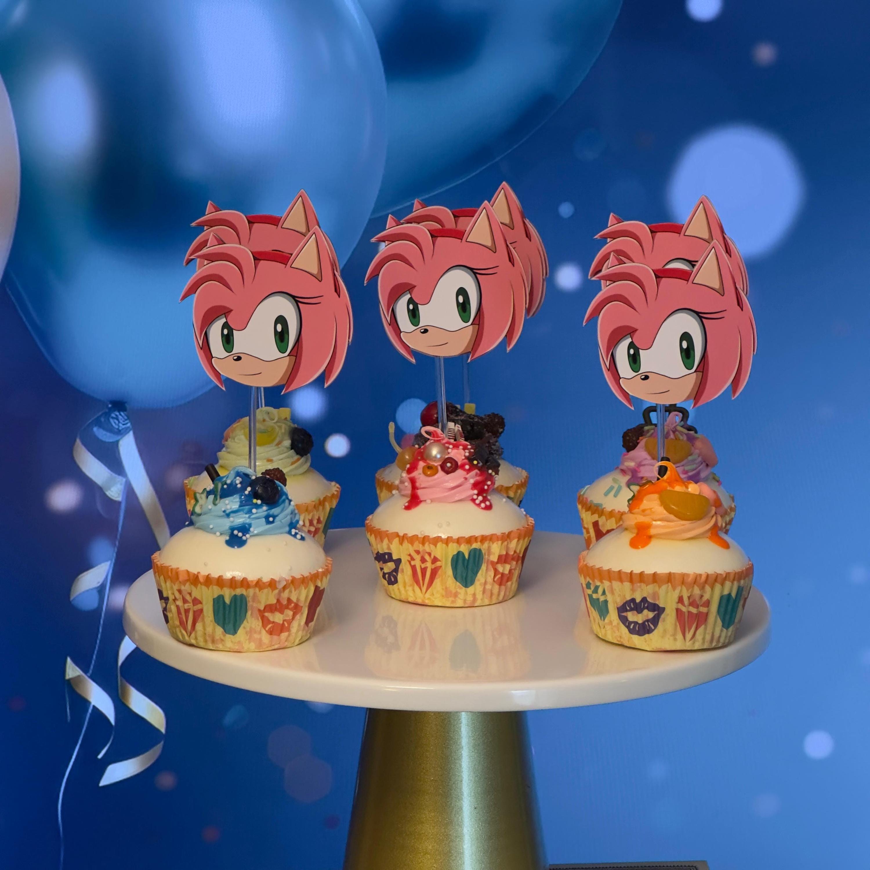 Amy Cupcake Toppers, Amy Cupcake Toppers, Amy Rose Party,shadow ...