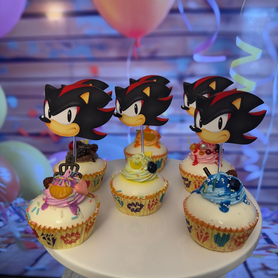 Shadow Cupcake Toppers, Shadow Cupcake Toppers, Shadow Party,shadow ...