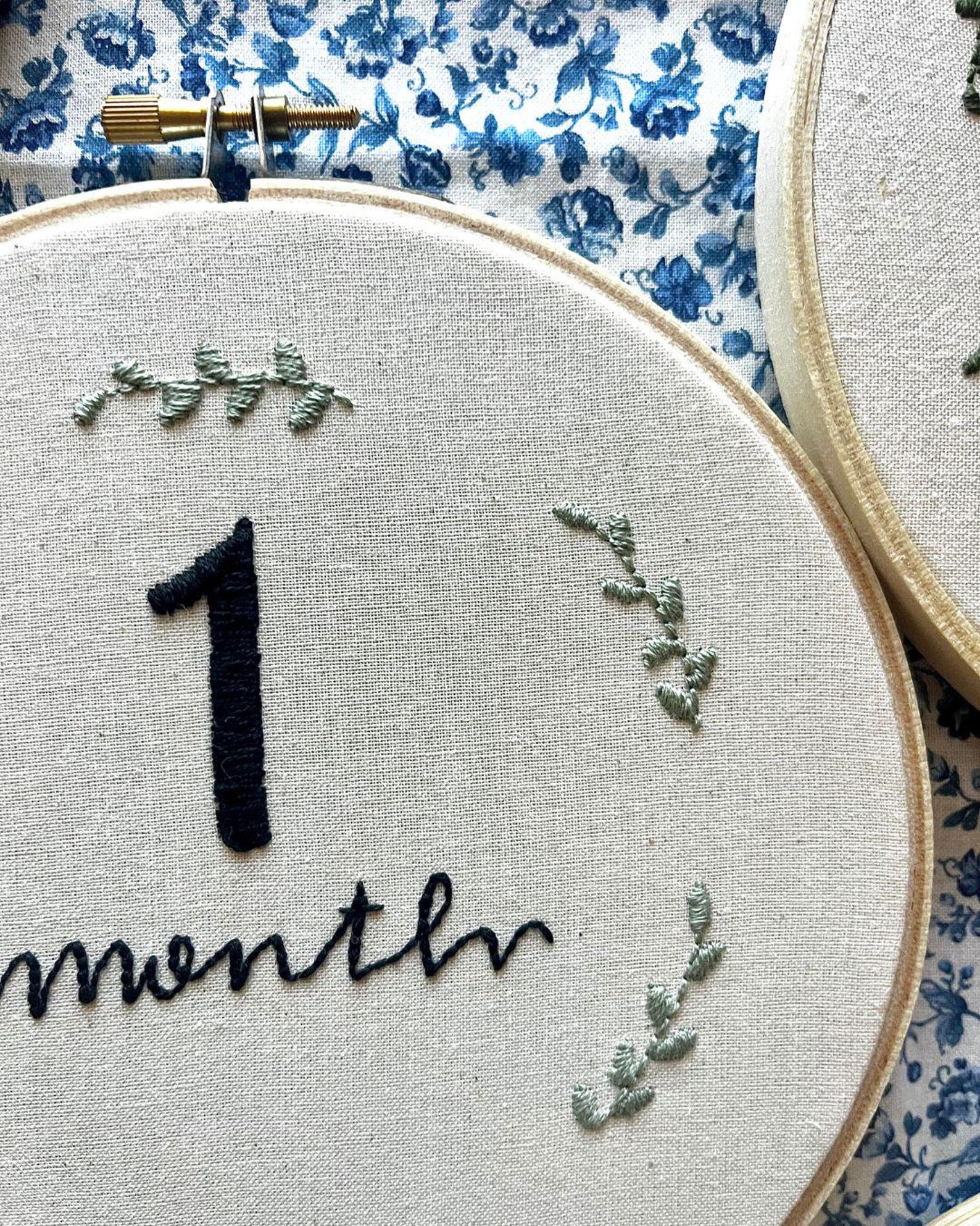 Baby Monthly Milestone Embroidery Template PDF | 4" & 6" Hoop Hand ...