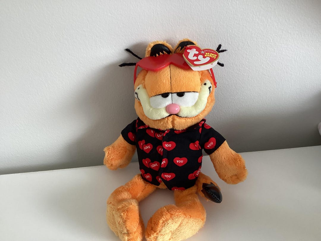 Ty Beanie Baby Valentine ‘happy Valentines Day’ Garfield…(8in ...