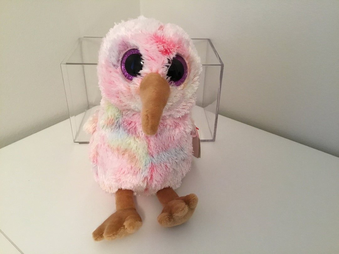 Ty Beanie Boo, ‘kiwi’ the Pink Bird With the Long Brown Beak..(6in ...
