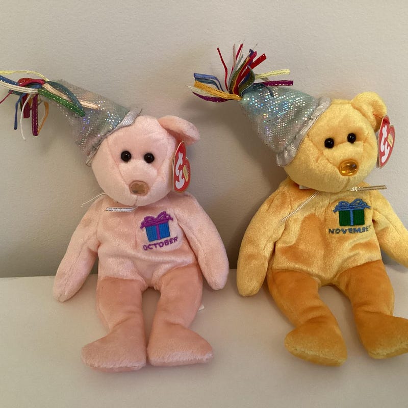 October Birthday Beanie Baby - Etsy