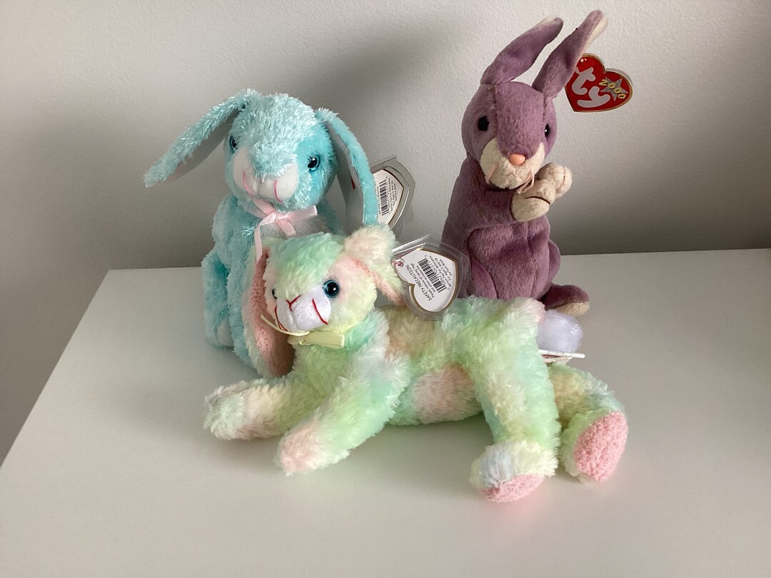 Ty Beanie Baby Easter cottonball, Spring and Springy the Rabbits ...