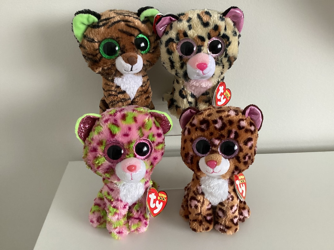 Ty Beanie Boos’lainey, Livvie, Patches and Tiggy’ the Multicoloured ...