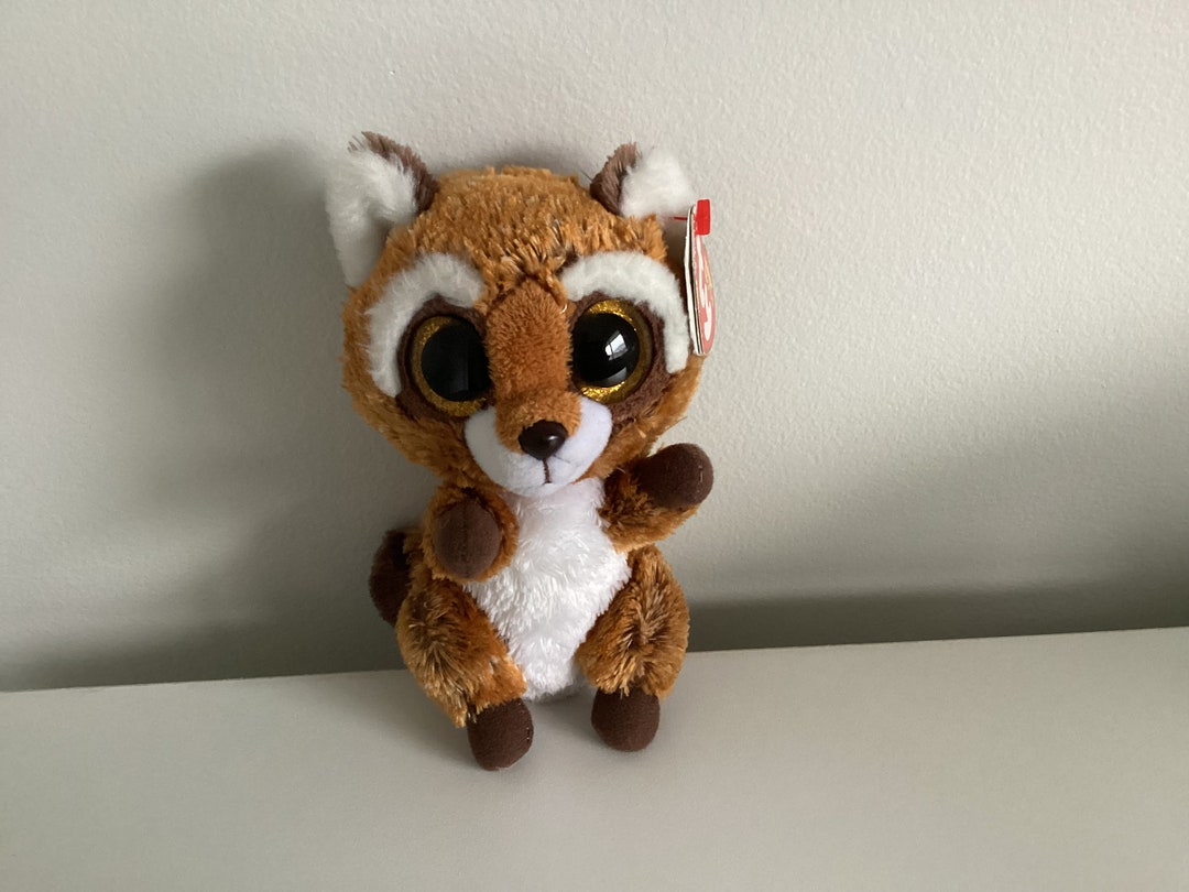 Ty Beanie Boo ‘rusty’ the Brown and White Raccoon….(6in)…excellent ...