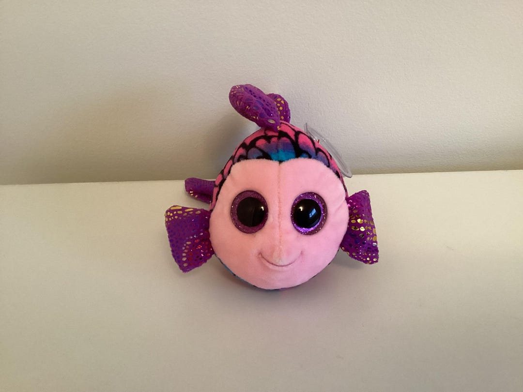 Ty Beanie Boo ‘flippy ’ the Multicoloured Sparkly Fish…(6in)….mwmt - Etsy