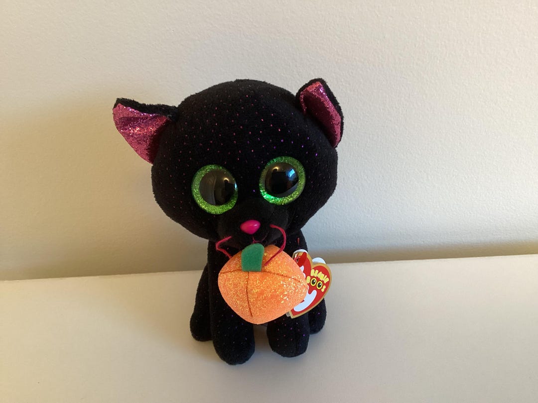 Ty Beanie Boo Halloween ‘potion’ the Black Cat Carrying an Orange ...