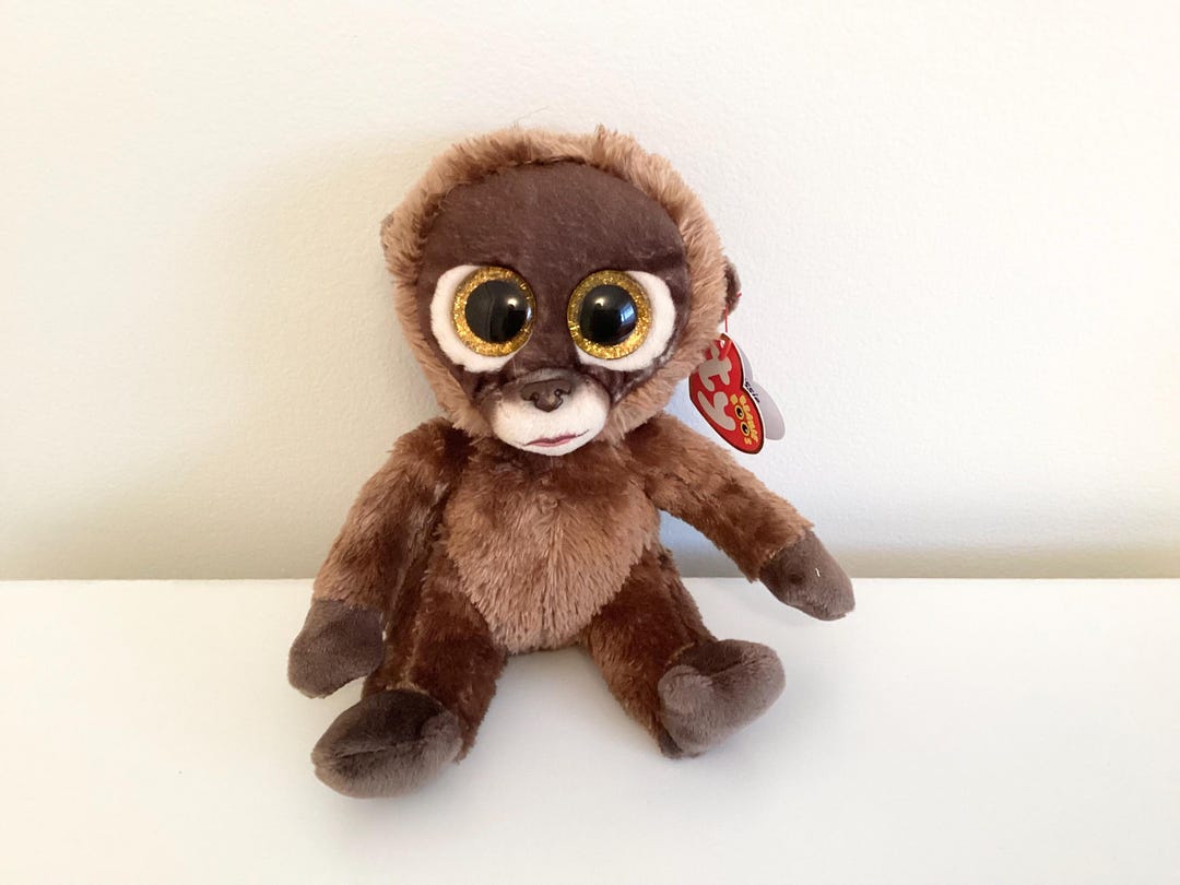 Ty Beanie Boo ‘chessie” the Brown and Cream Furry Monkey…(6in ...