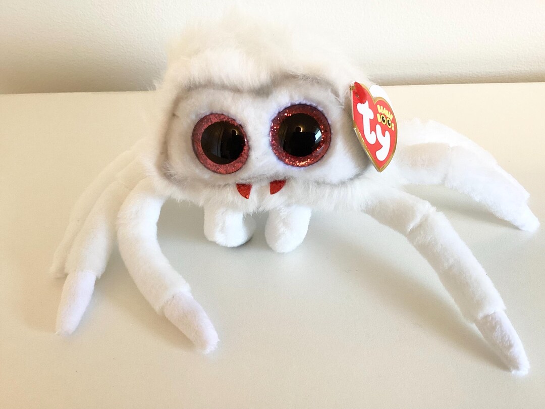 Ty Beanie Boo Halloween ‘spinderella’ the White Furry Spider…(6in ...