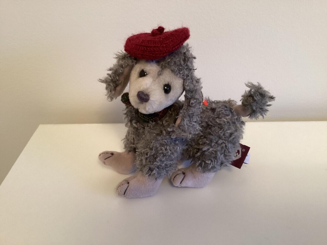 Ty Attic Treasures Cheri the Grey, Beret Wearing,poodle Dog ...