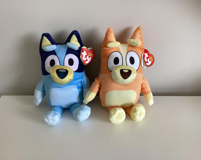 Ty Beanie Baby Bluey BBC Show ‘bingo and Bluey’ the Australian Orange ...
