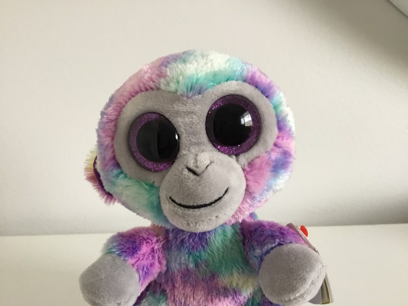 Ty Beanie Boo zuri the Colourful Monkeysmall Eye - Etsy