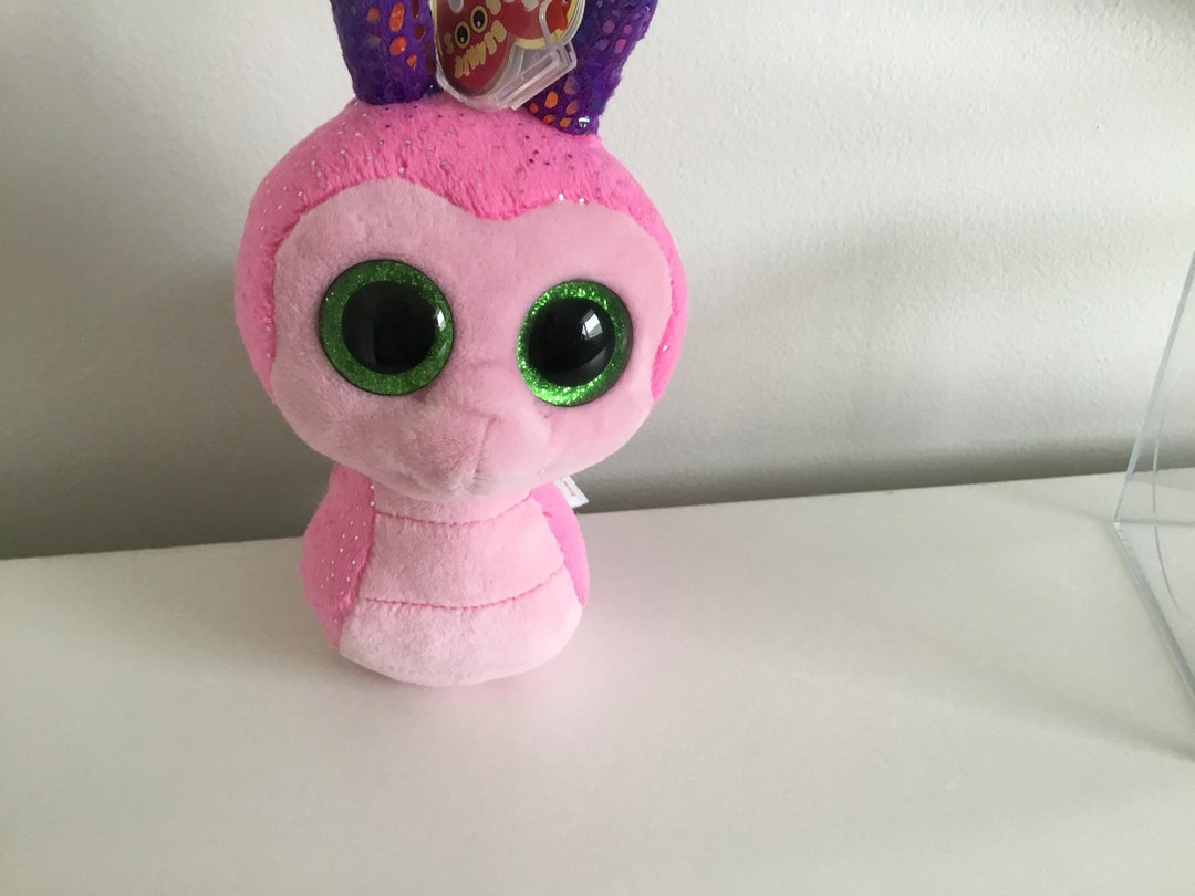Ty Beanie Boo scooter the Snail6 In..very Worn Hang Tag..small Eye ...