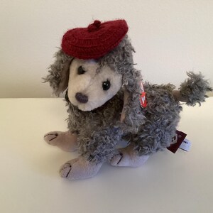 Ty Attic Treasures Cheri the Grey, Beret Wearing,poodle Dog ...