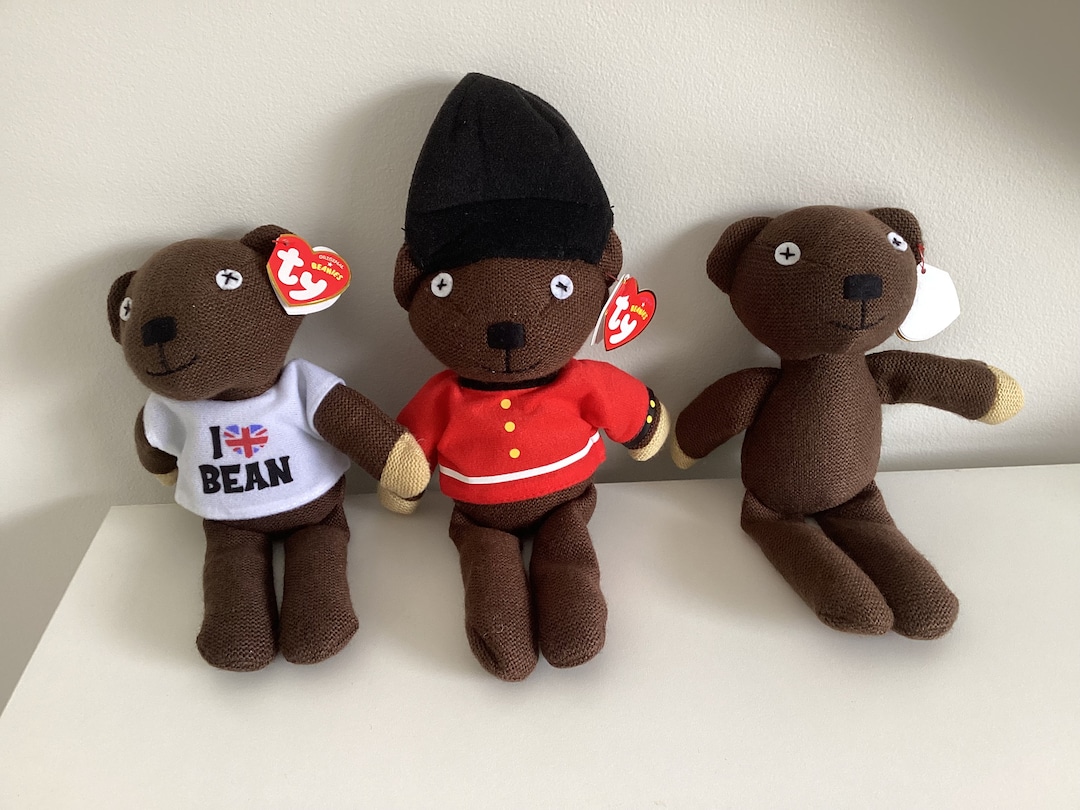 Ty Beanie Baby Mr Bean Character teddy From the TV Show 7in When ...