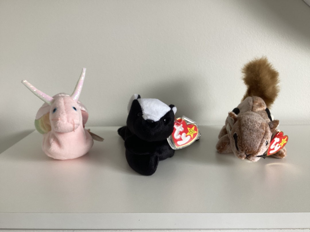Ty Garden Creatures chipper, Stinky and Swirly the Chipmunk,skunk ...