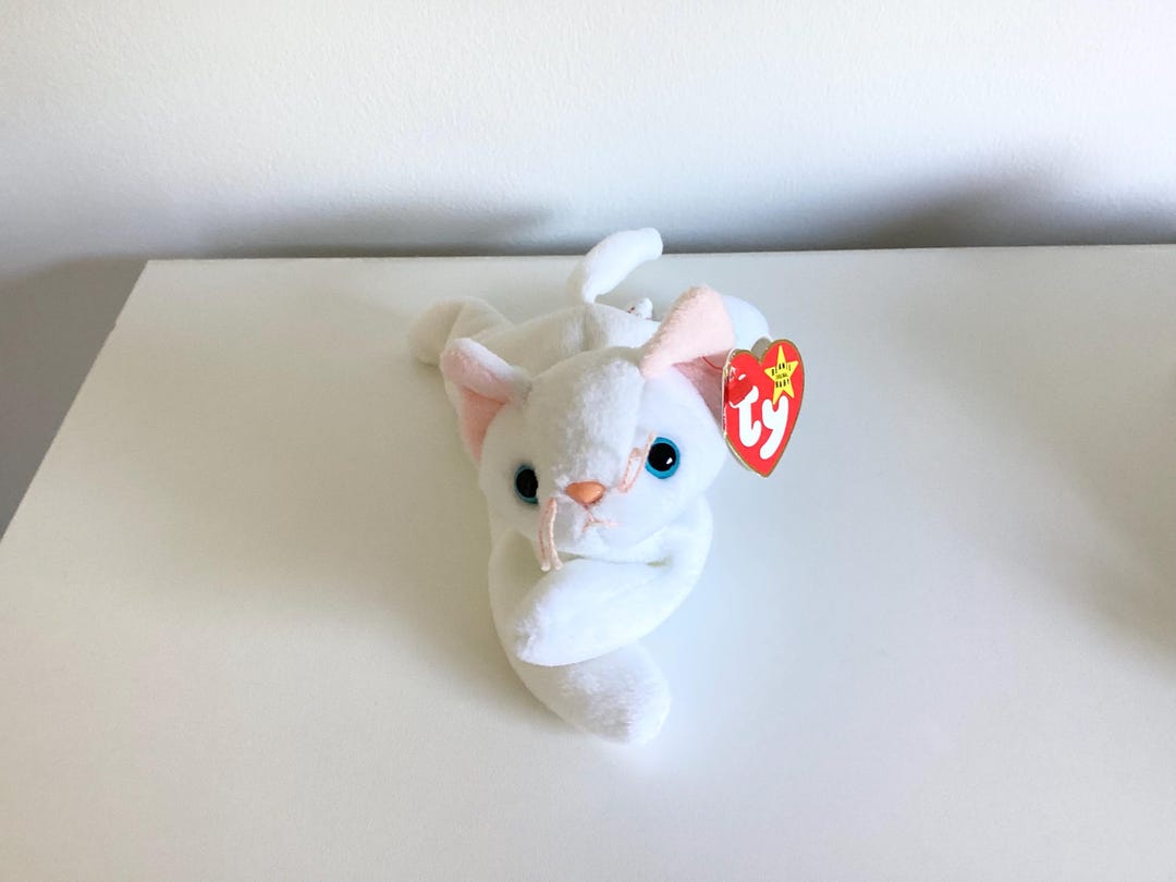 Ty Beanie Baby ‘flip’ the White and Pink Kitty Cat..(8in)…excellent ...