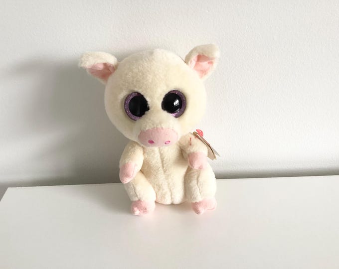 Ty Beanie Boo ‘piggley’ the Cream Coloured Pig…(6in)….excellent ...