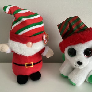 Ty Beanie Boo Christmas gnewman and Paxton Christmas Gnome and Bear ...