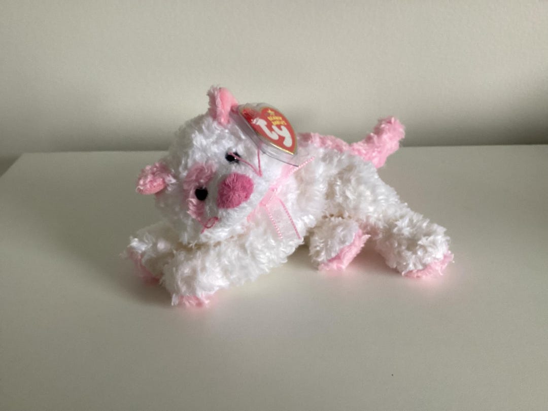 Ty Beanie Baby ‘pinkerton’ the White and Pink Kitty Cat…(7in)….mwmt… - Etsy