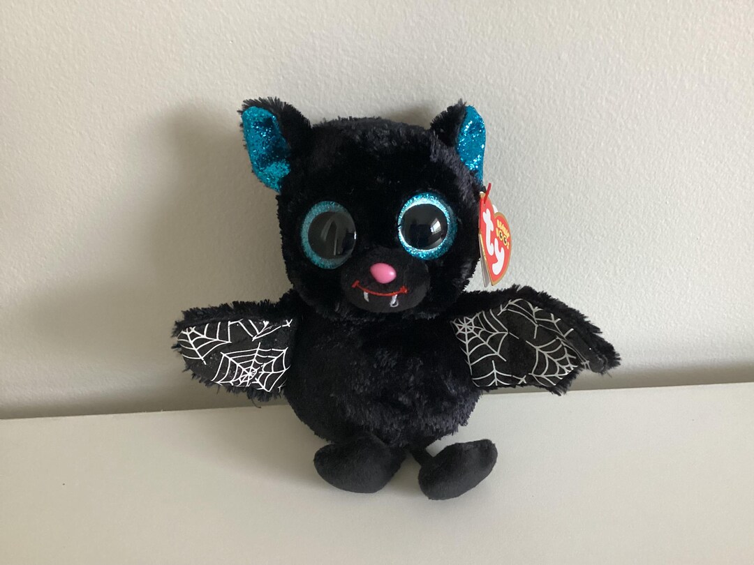 Ty Beanie Boo Halloween ‘batrick’ the Black and Blue Bat With Webbed ...