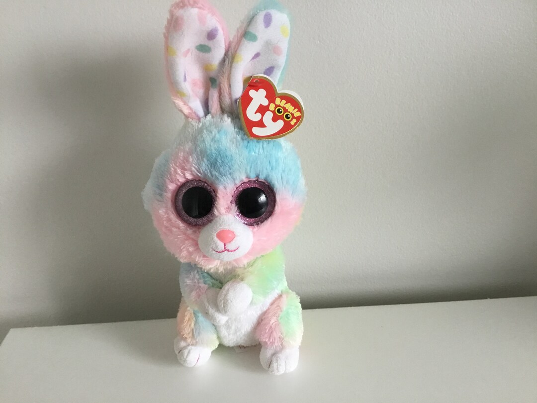 Ty Beanie Boo Easter ‘bubby’ the Pastel Coloured Rabbit..(6in ...