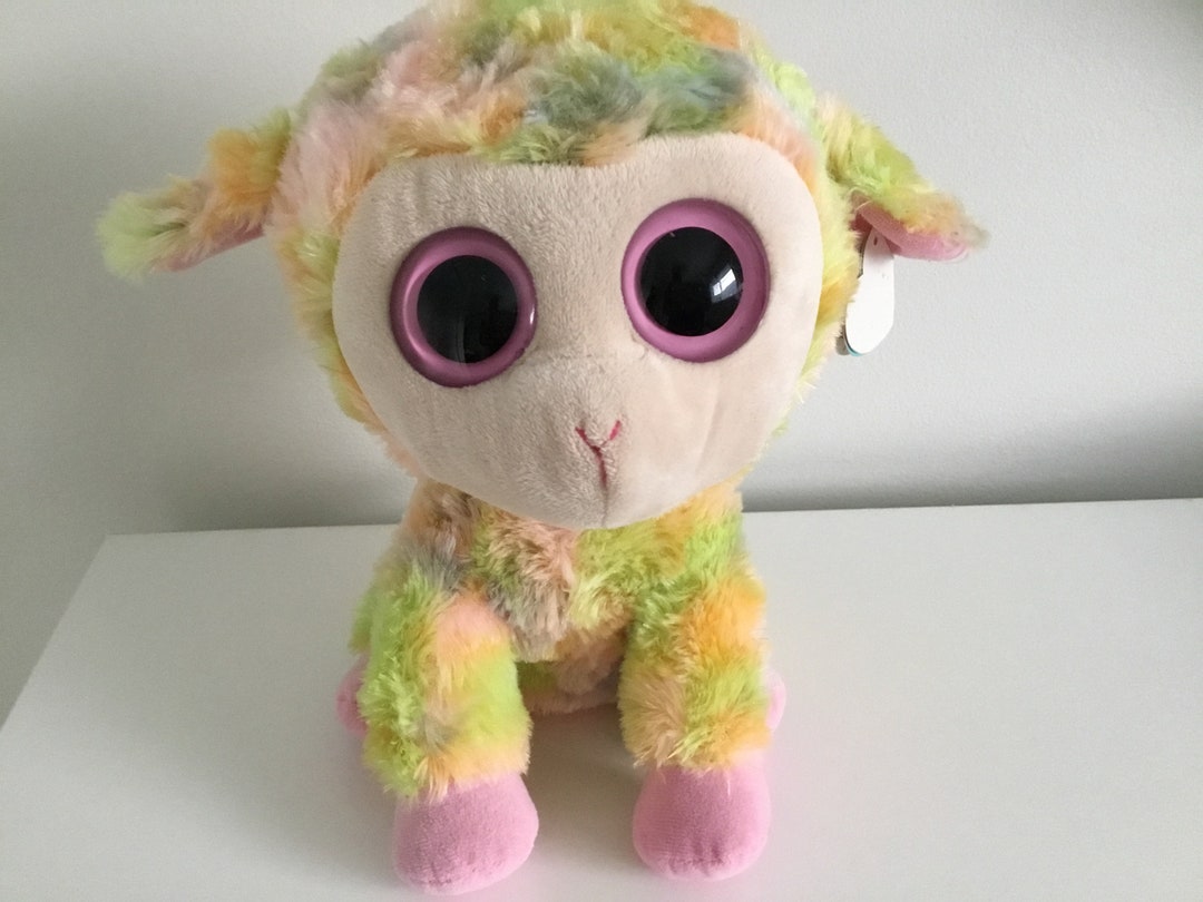 Ty Beanie Boo Easter Blossom the Lamb.medium 9in.solid Smudged Eyes ...
