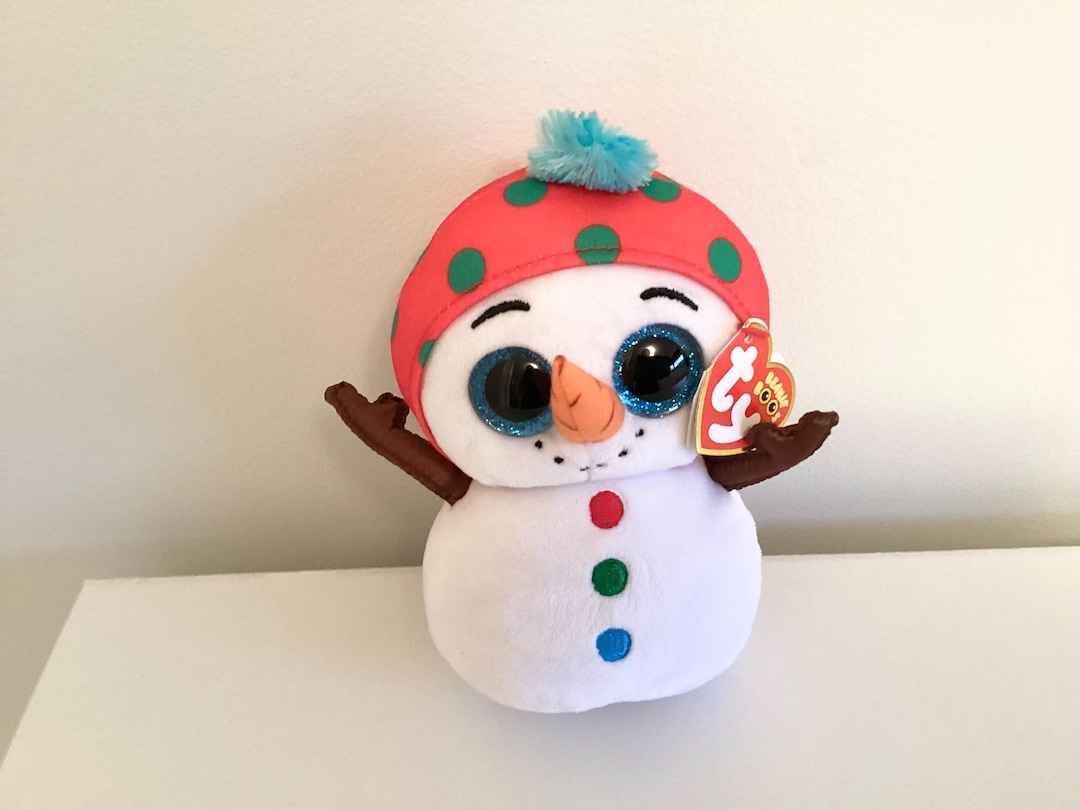 Ty Beanie Boo ‘dave’ the White Snowman..(6in)….mwmt - Etsy
