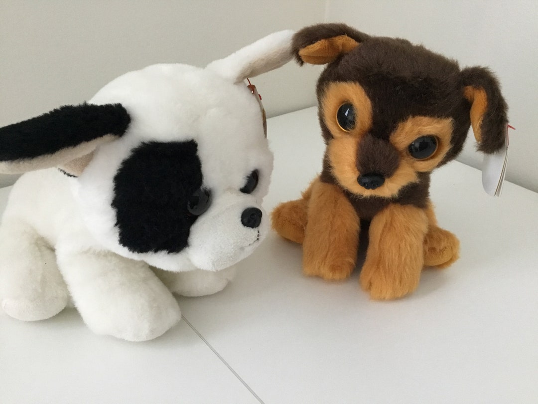 Ty marcel and Tucker the White and Brown Beanie Dogs - Etsy