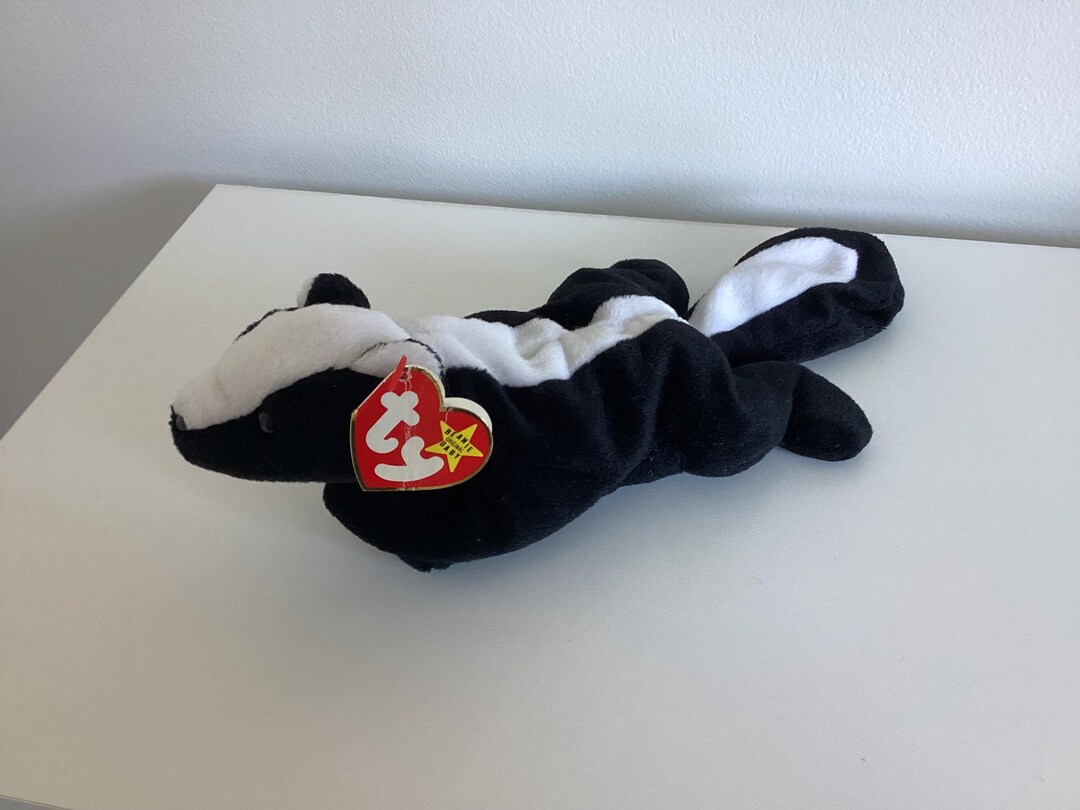 Ty Beanie Baby ‘stinky’ the Black and White Skunk..(8in Long ...