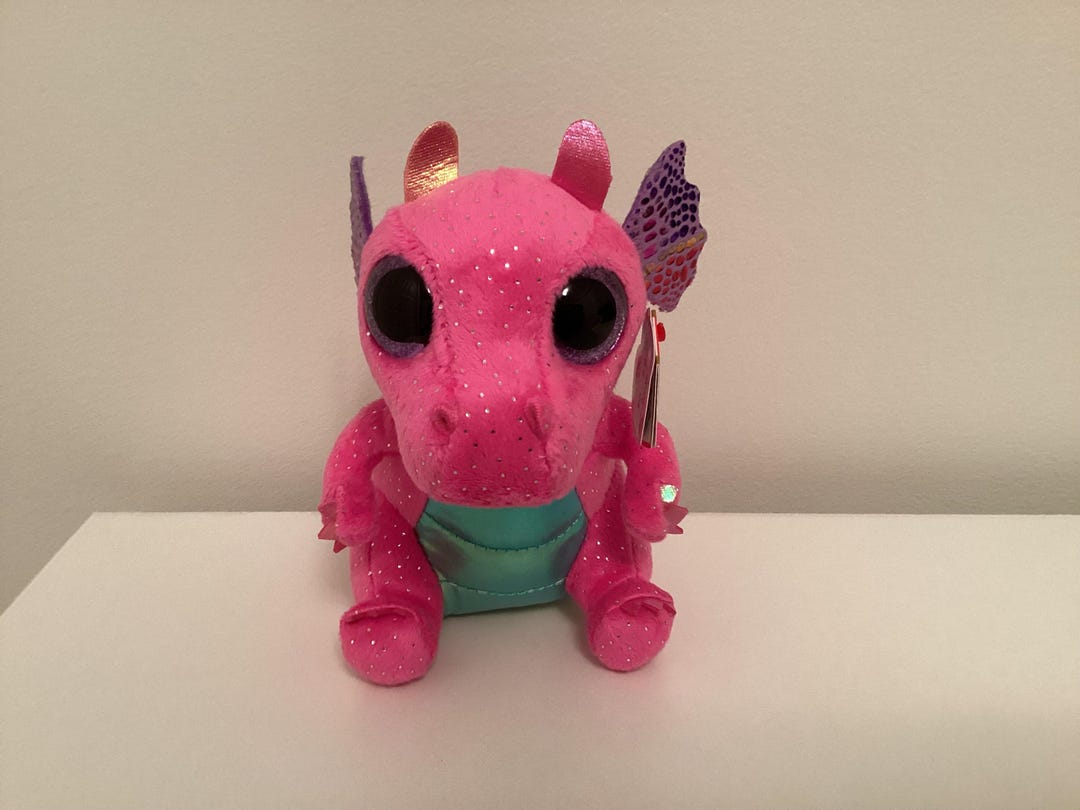 Ty Beanie Boo ‘spitfire’ the Purple and Pink Dragon….(6in)….mwmt - Etsy