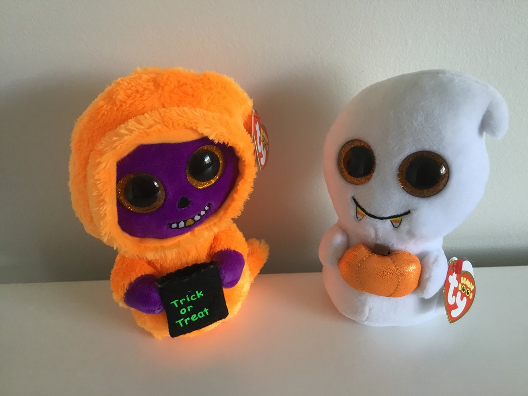 Ty Beanie Boo Ghosts Scream and Skeleton..6insmall Eye - Etsy