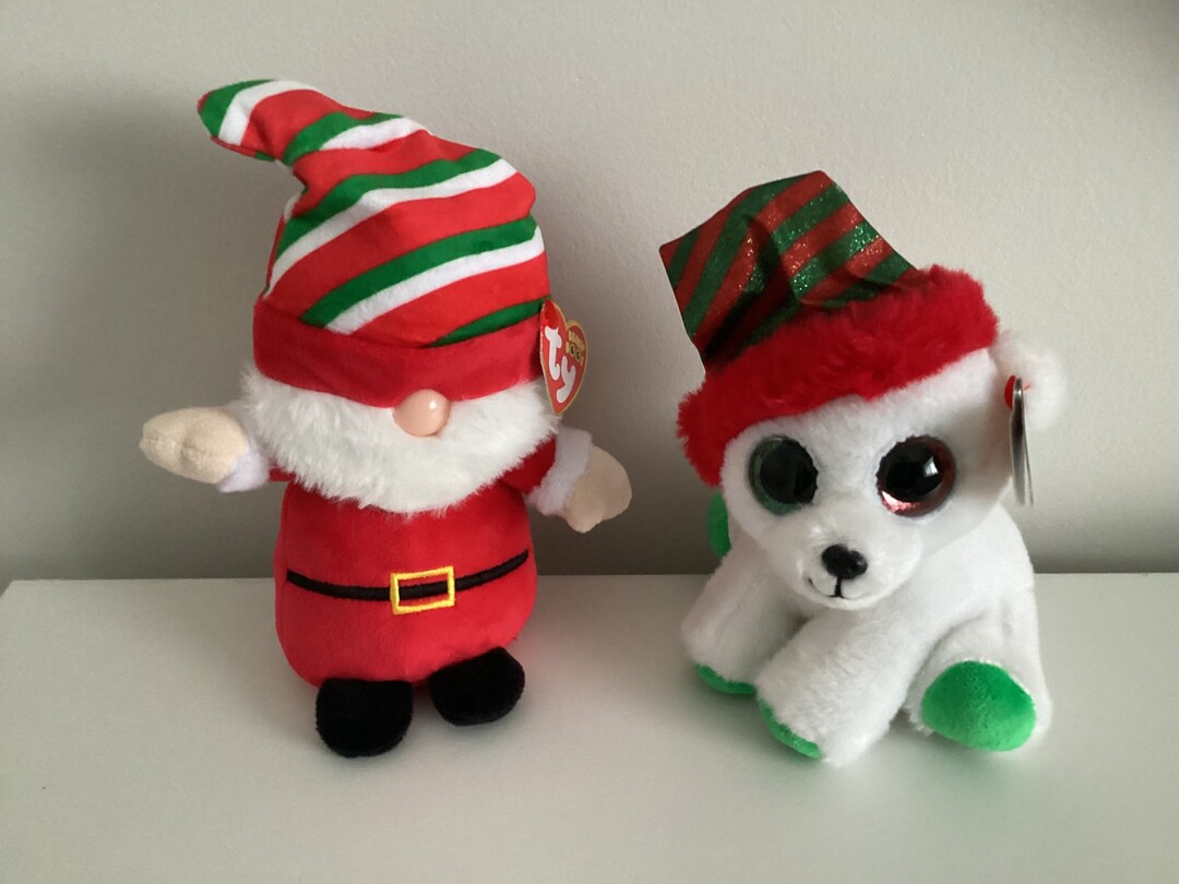 Ty Beanie Boo Christmas gnewman and Paxton Christmas Gnome and Bear ...