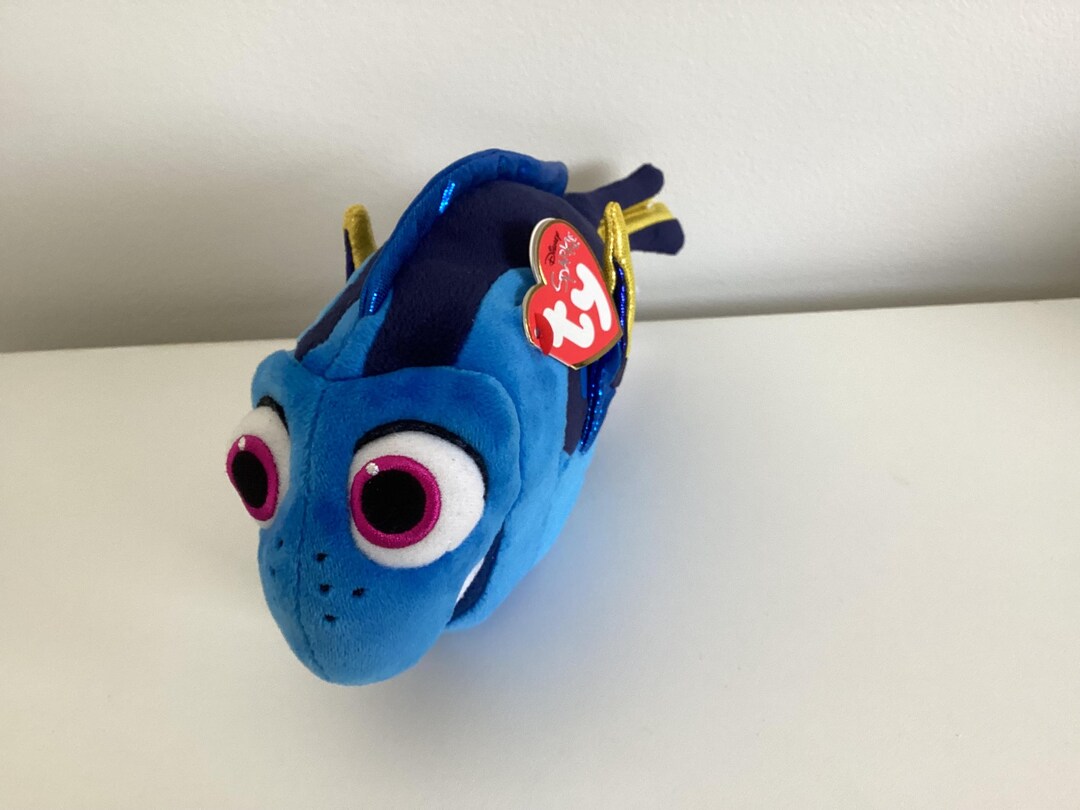 Ty Sparkle From Disney Pixar Finding Dory dory the Blue and Gold Fish9 ...