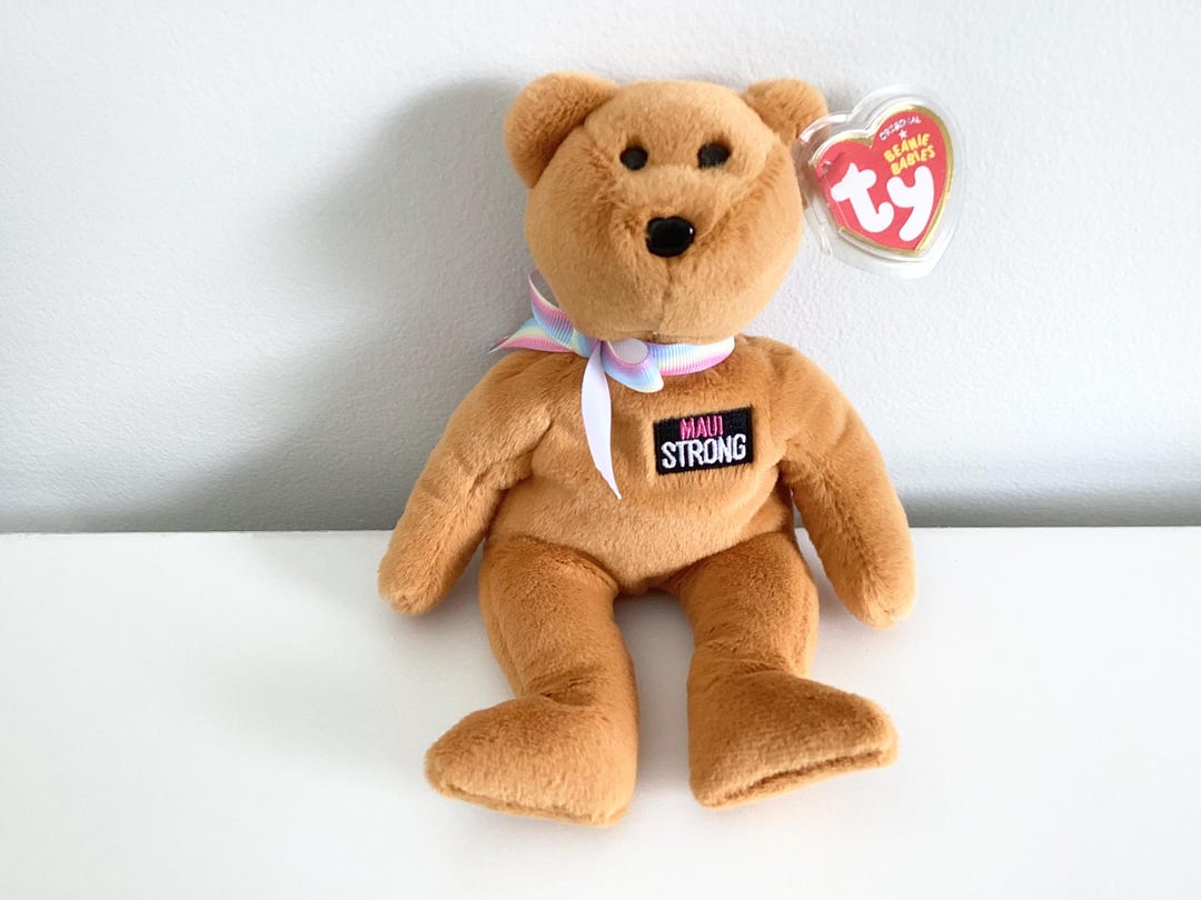 Ty Beanie Baby ‘aloha’ the ‘maui Strong’ Brown Bear…(8in)….mwmt - Etsy